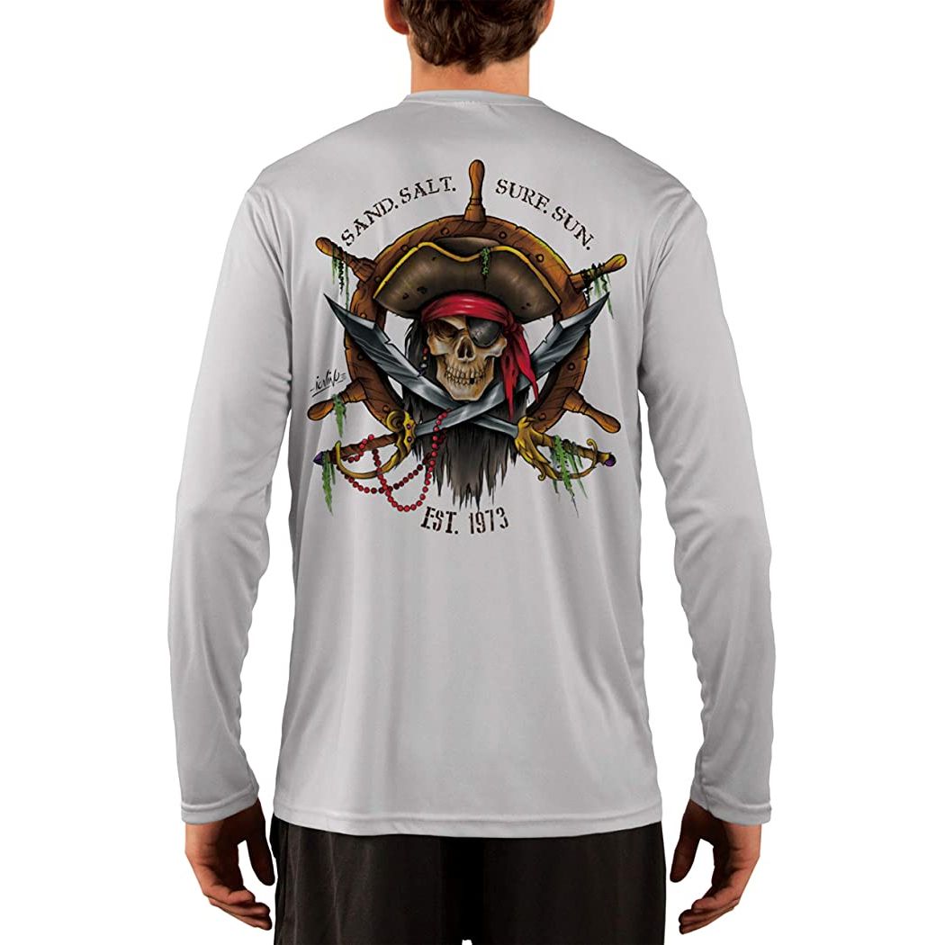 SAND.SALT.SURF.SUN. Captain Pirate Men's UPF 50+ UV Sun Protection Per